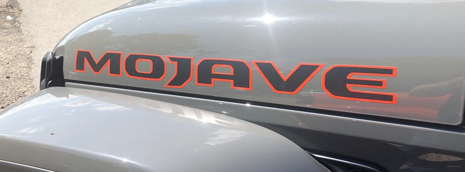 Mopar Orange and Black Mojave Hood Decal for the 2020-2025 Gladiator JT