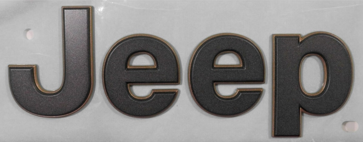 Mopar Grey and Bronze "Jeep" Fender Badge for Wrangler JL & Gladiator JT