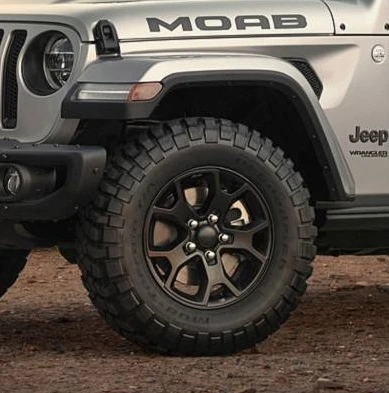 Mopar 17" Black Moab Wheel for 2018-2025 Wrangler JL & 2020-2025 ...