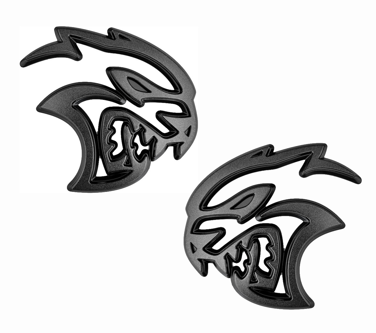 Mopar Grey and Black HellCat Badge