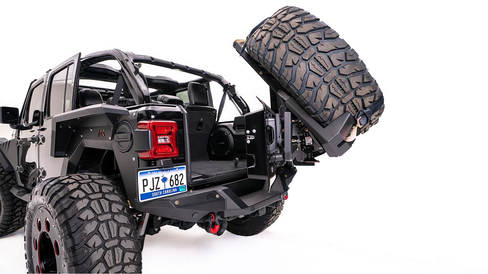 Fab Fours Slant Back Tire Carrier for 2018-2026 Wrangler JL ...