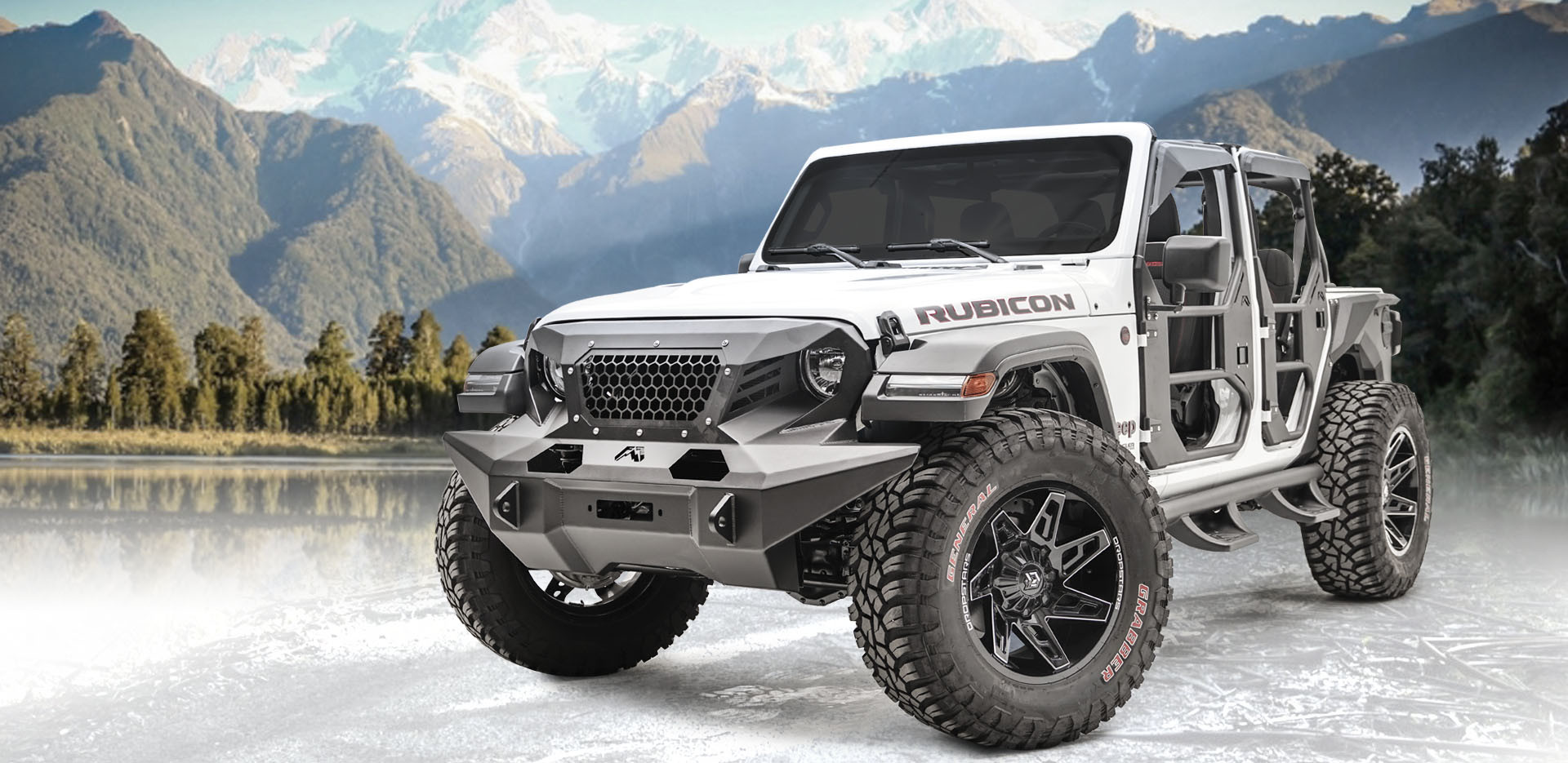 Fab Fours Full Width Grumper for 2018-2025 Wrangler JL and 2020-2025 ...