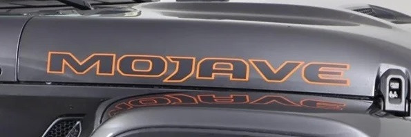 Mopar Orange and Black Mojave Hood Decal for the 2020-2025 Gladiator JT