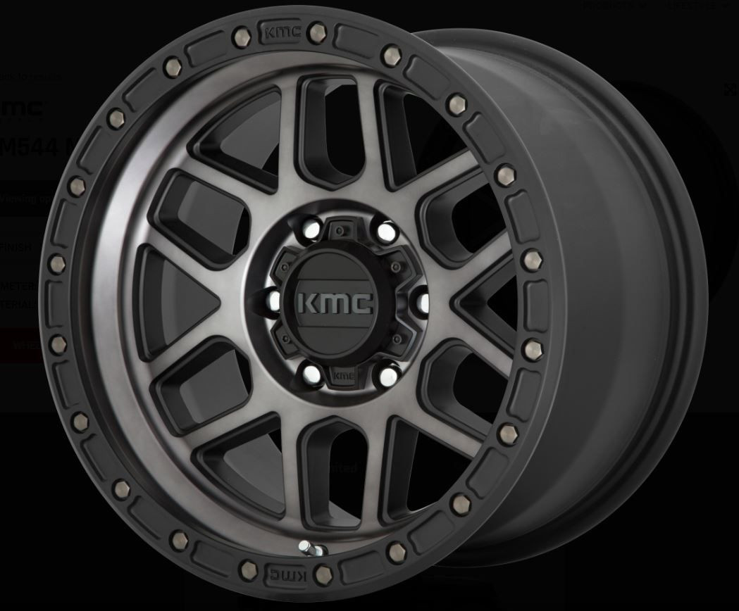 KMC Wheels KM544 Mesa Wheel in Satin Black with Gray Tint for 2007-2018 ...