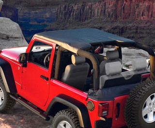 Mopar Mesh Sun Bonnet Soft Top for 2018-2023 Wrangler JL - JustForJeeps.com