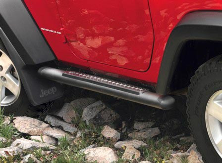 Mopar Tubular Side Steps for 2018-2026 Wrangler JL - JustForJeeps.com