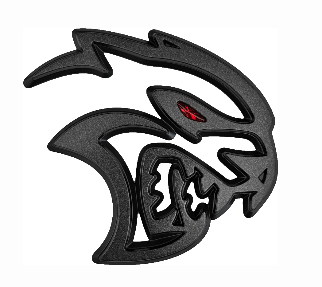 Mopar Grey and Black HellCat RedEye Badge