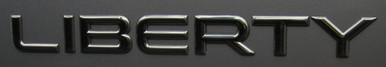 Mopar Chrome "Liberty" Badge for 2002-2004 Liberty KJ - JustForJeeps.com