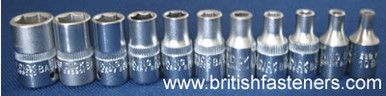 KING DICK 1/4" SD, 11 PC, 0BA - 10BA SOCKET SET - (7797) - British ...