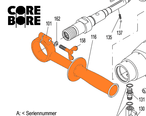 Core Bore DK12/DK13/DK16 Side Handle Assembly 2700707.KIT
