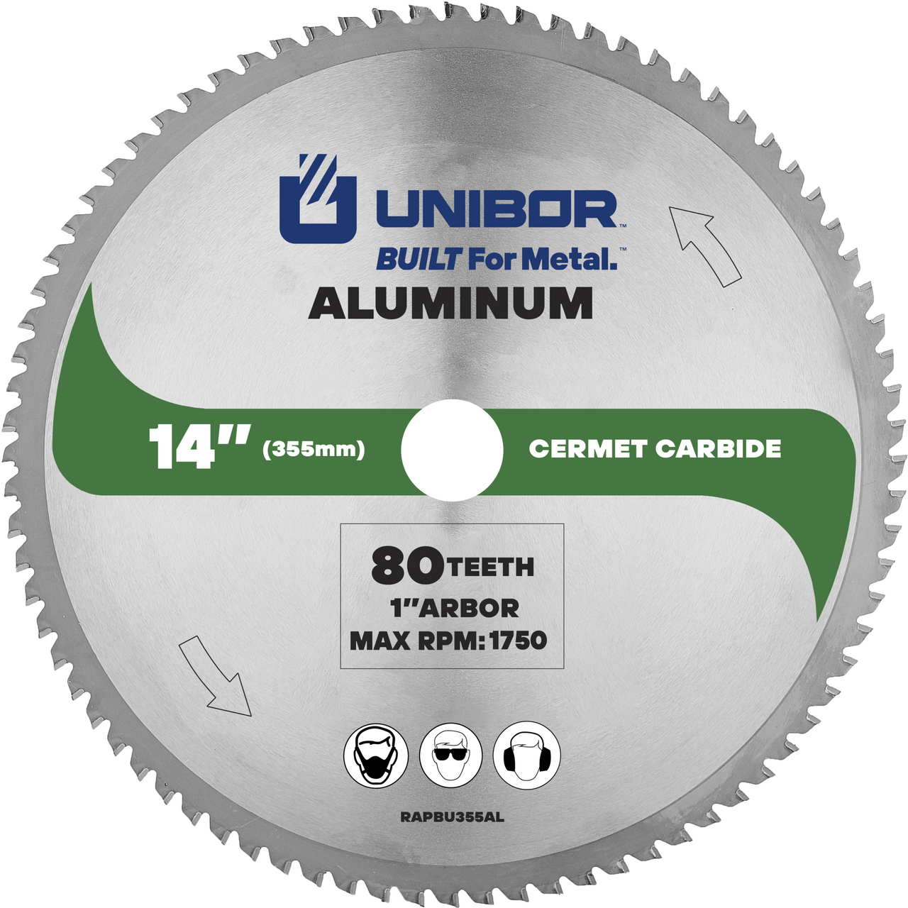 Unibor Cermet Blade: 14 Aluminum Chop Saw Blade