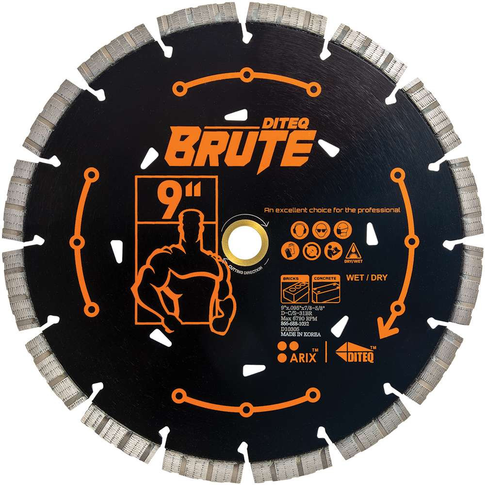 Diteq Brute Granite, Brick Pavers, Reinforced Concrete Blade