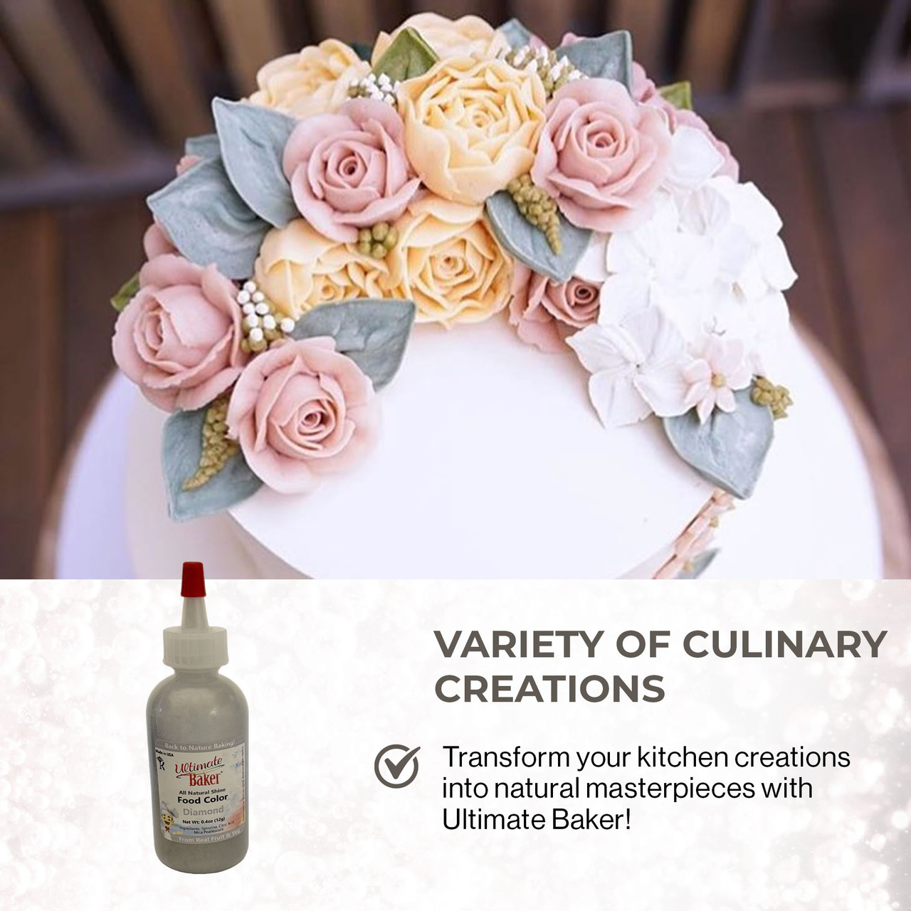 Natural Diamond Food Color Shine by Ultimate Baker – All-Natural Edible ...
