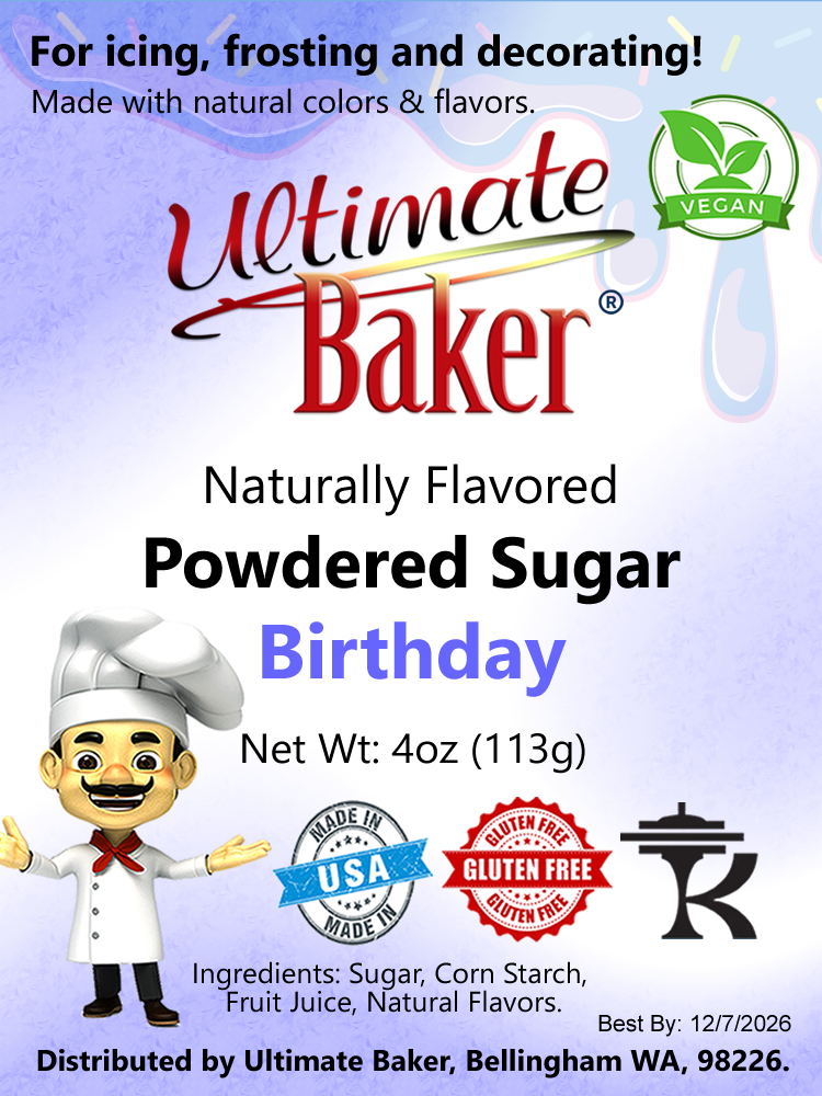 Ultimate Baker Birthday Cake Flavored Powdered Sugar, flavored icing ...