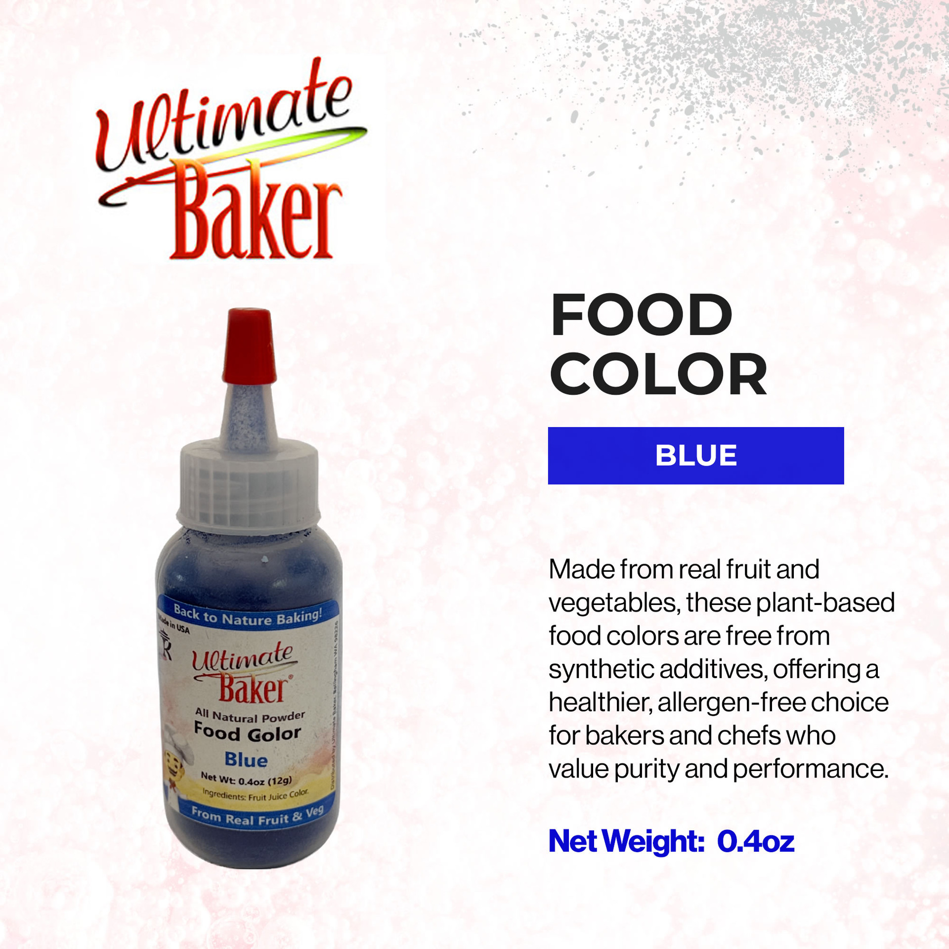 Natural Edible Blue Food Color - All-Natural Color for Cakes & Baking ...