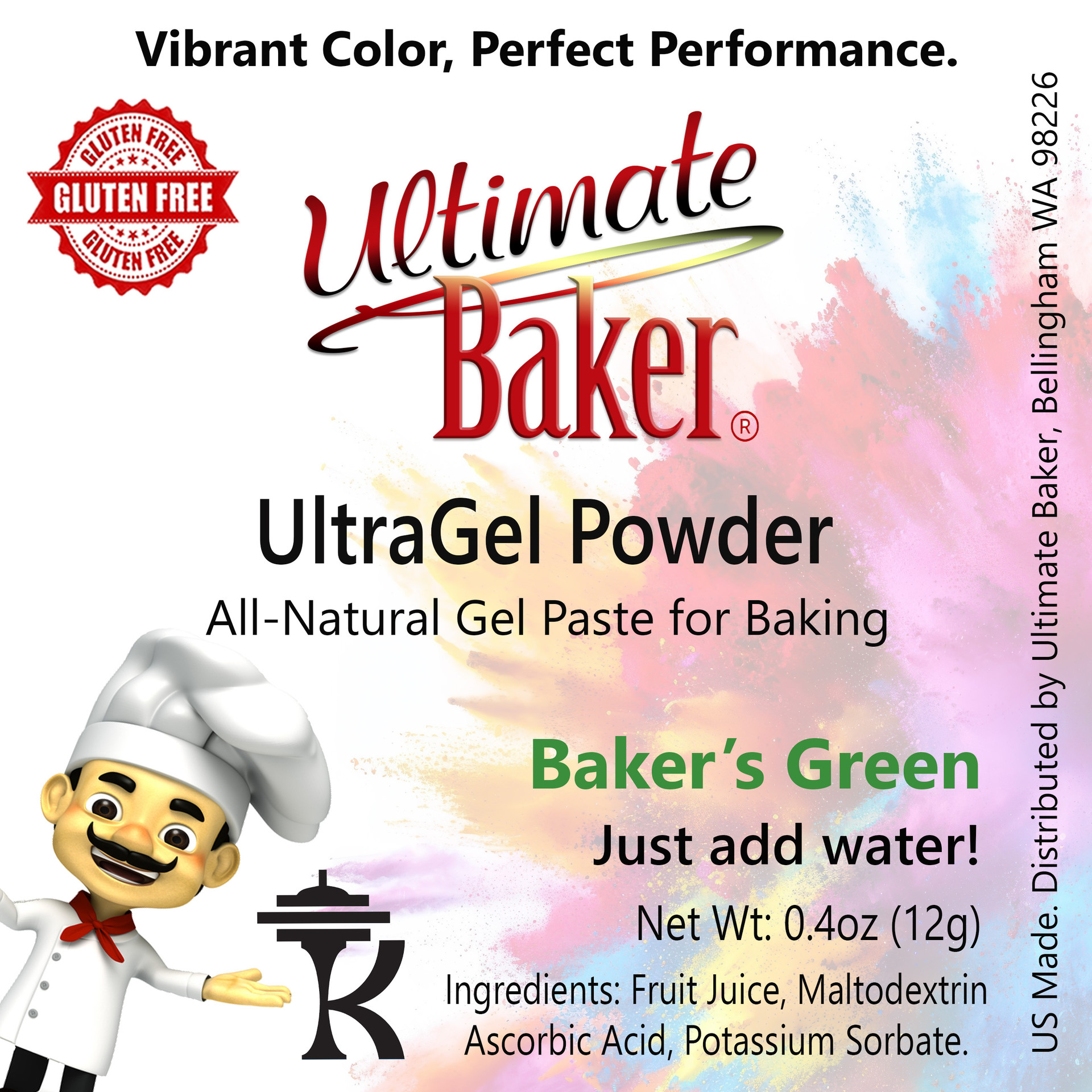 Ultimate Baker UltraGel Green All-Natural, Vibrant Green Food Coloring ...