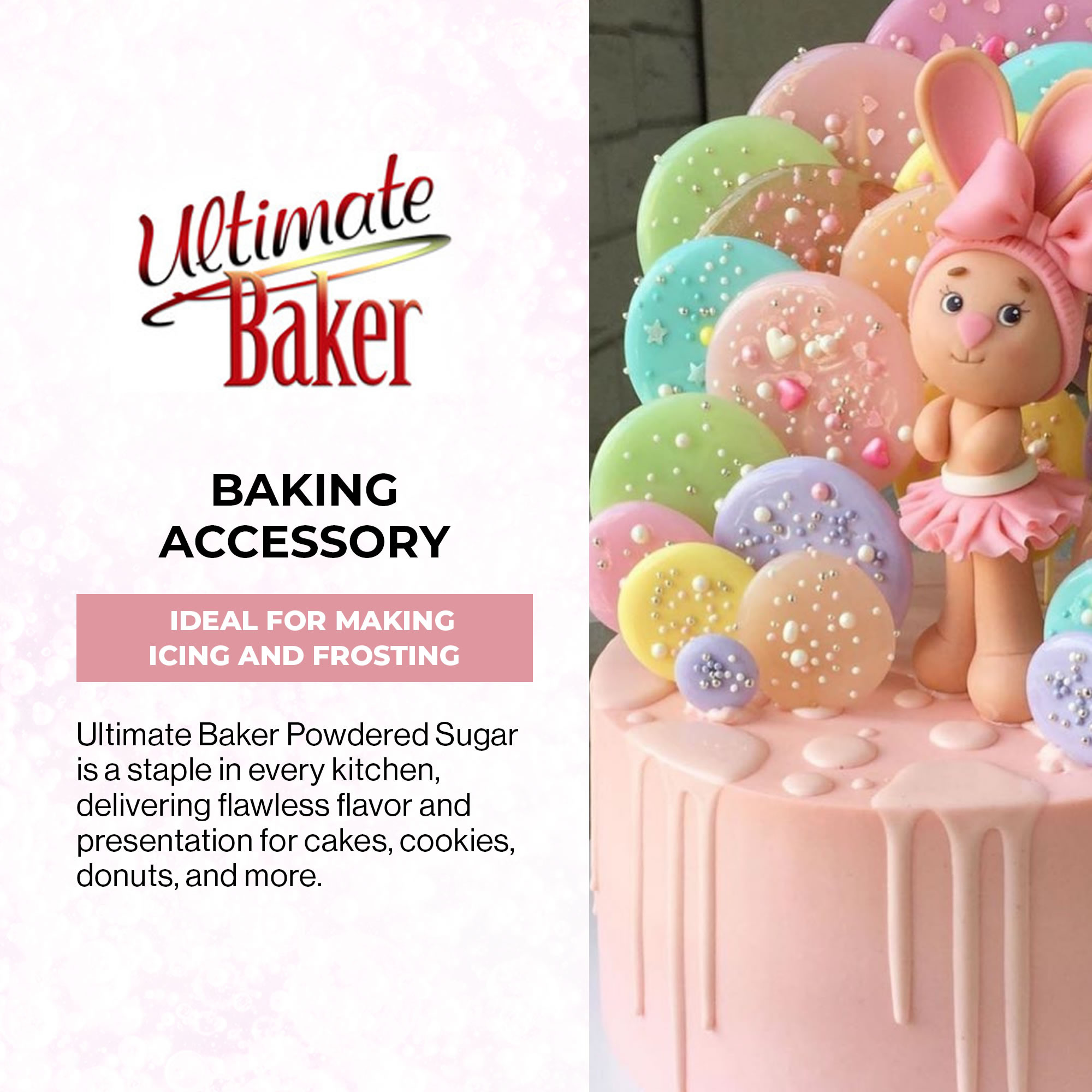 Ultimate Baker Pink Powdered Sugar for the best in Icing and Dusting ...