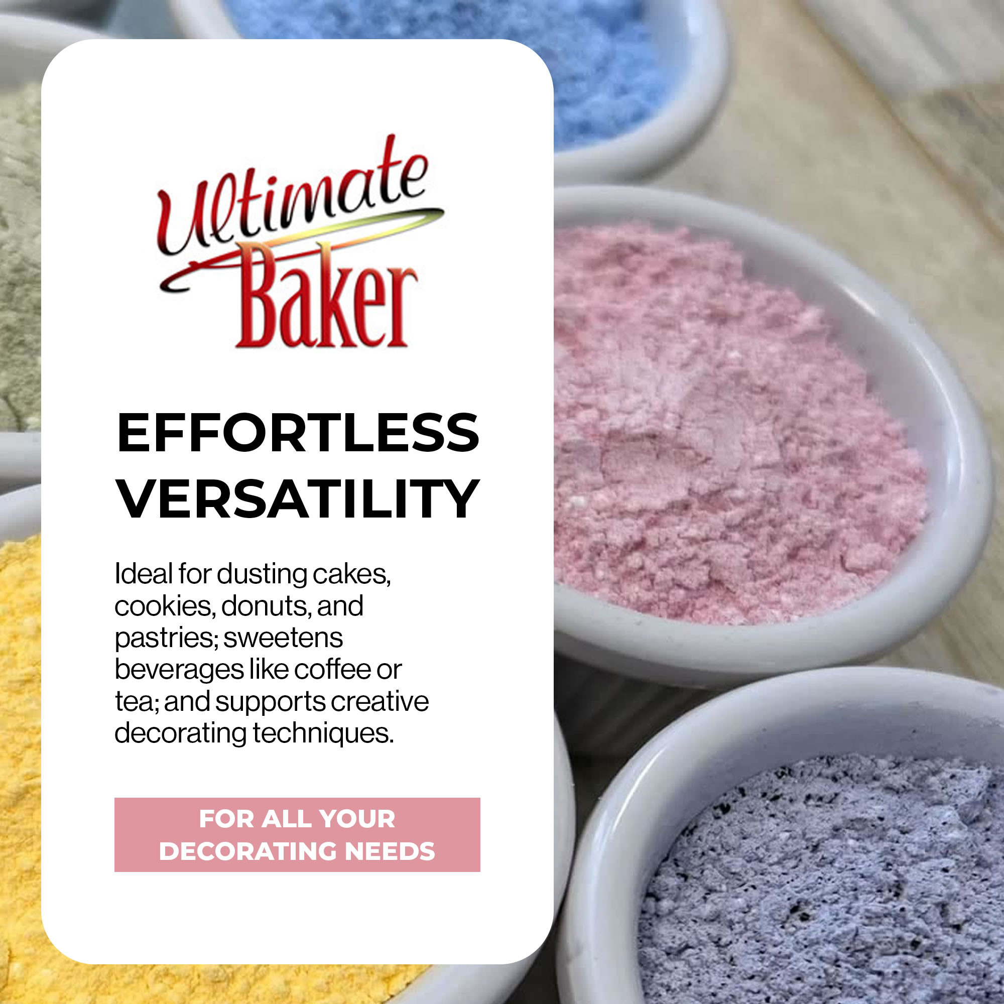 Ultimate Baker Pink Powdered Sugar for the best in Icing and Dusting ...