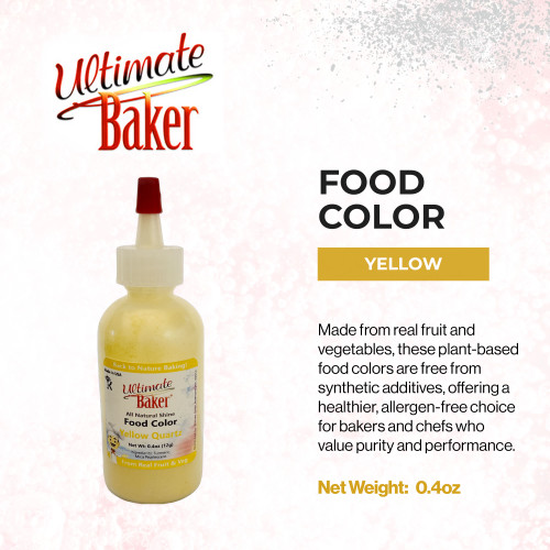 Natural Edible Yellow Food Color - All-Natural Color for Cakes & Baking ...