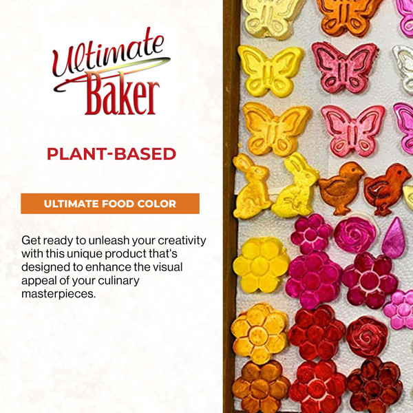 Natural Edible Orange Food Color - All-Natural Color for Cakes & Baking ...