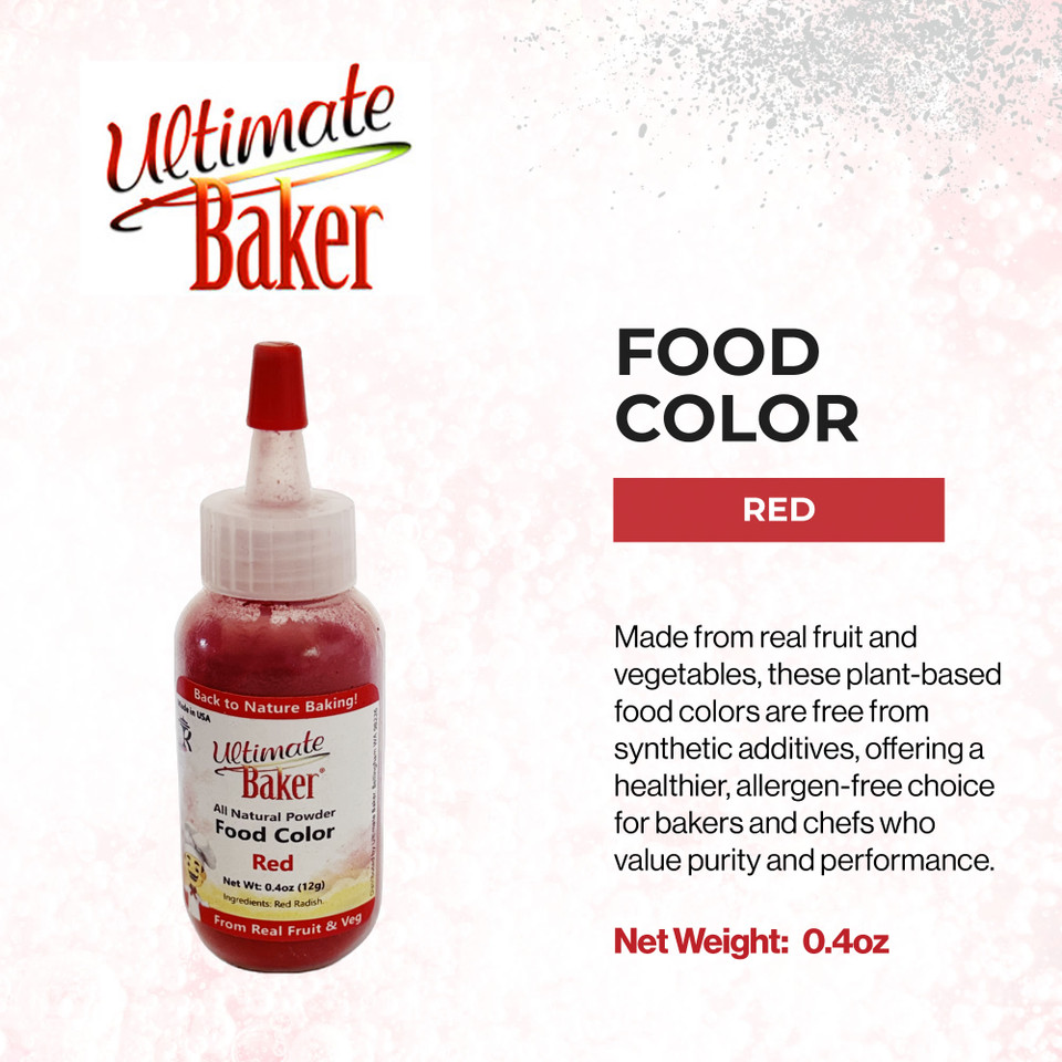 Natural Edible Red Food Color - All-Natural Color for Cakes & Baking ...