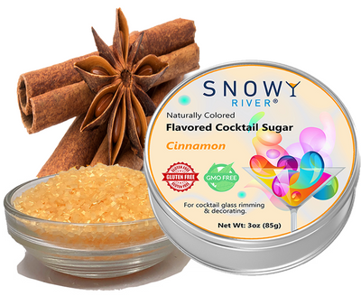Snowy River Cinnamon Roll Flavored Cocktail Sugar, holiday rimmers ...