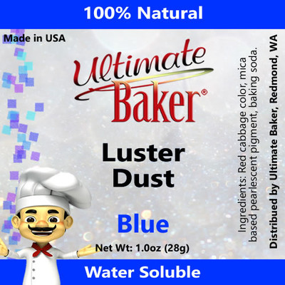 Ultimate Baker Luster Dust Blue (1x28g),luster dust, pixie dust ...
