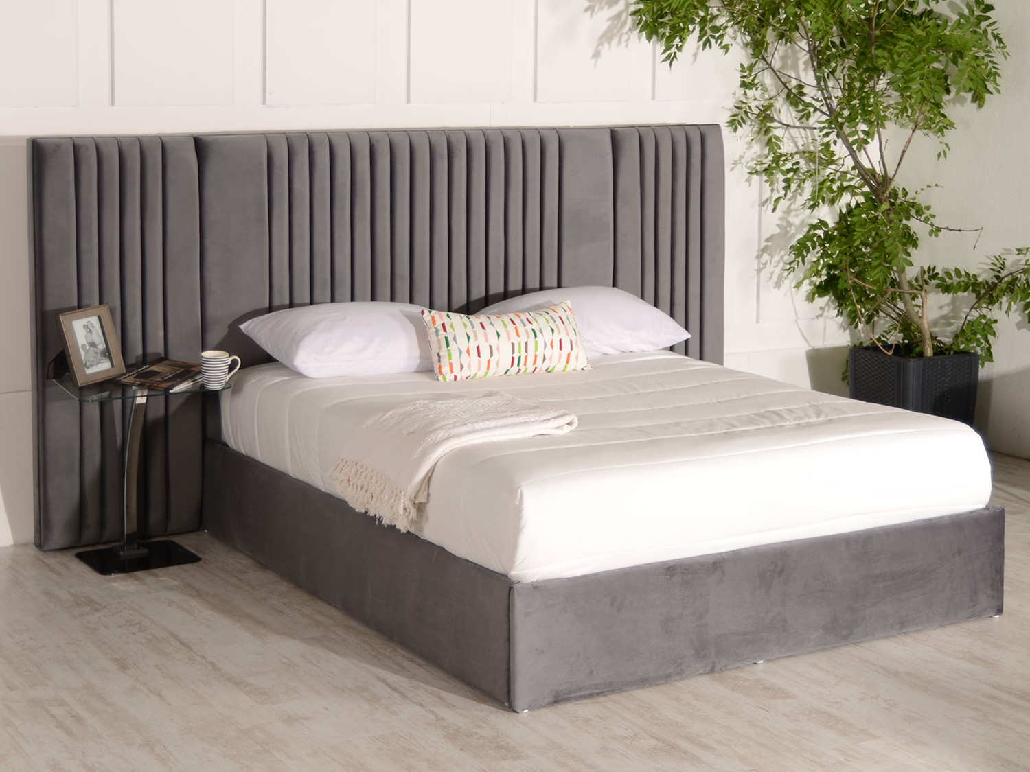 Viviana Large Panel Upholstered Ottoman Bed Frame