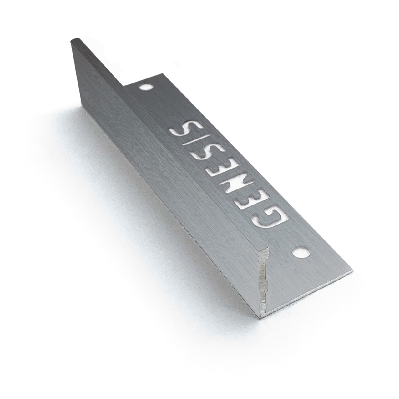 Genesis Aluminium Straight Edge Profile for 2cm Tiles - BRUSHED SILVER ...