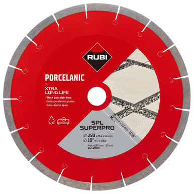 Rubi Diamond Blade for 20mm Porcelain - 250mm - SPL SUPERPRO - 40910