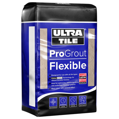 Ultra Tile Pro Grout Flexible - Walls & Floors - 1 to 20mm - ALMOND - 3 Kg