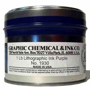 Lithographic Purple Lithographic Ink 1930C