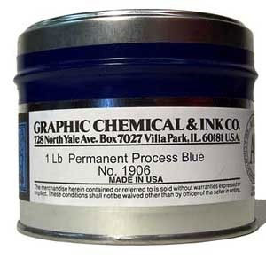 Permanent Process Blue Lithographic Ink 1906C