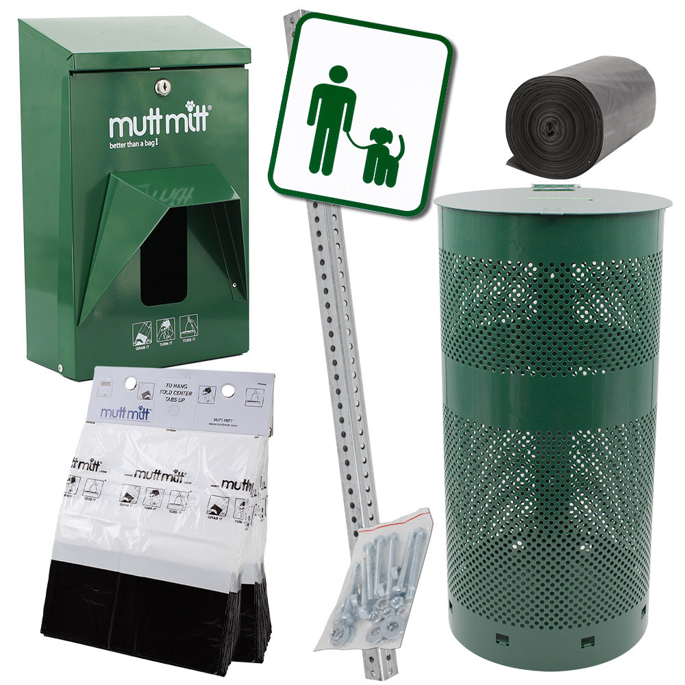 Mutt Mitt® Dog Waste Station with 400 Bags -Best Choice!
