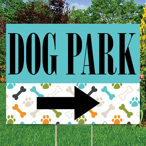 12"x 18" Dog Park Arrow Yard Sign
