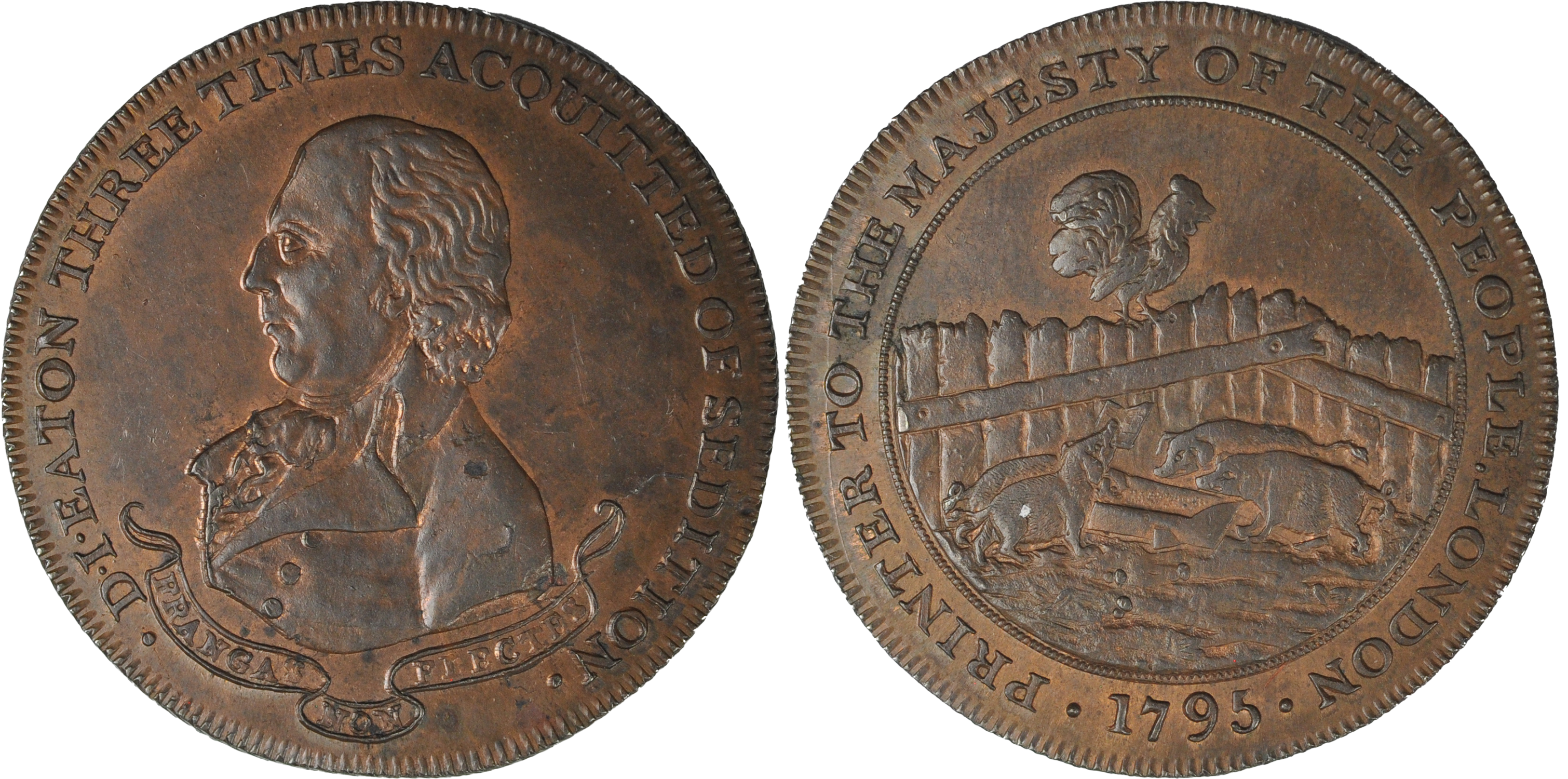 Daniel Eaton, Copper Halfpenny, 1795 (D&H Middlesex 301) - Gary Groll