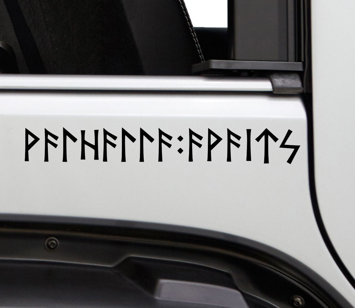 Valhalla Awaits Elder Futhark Celtic Rune Vinyl Decal | Norse Viking ...