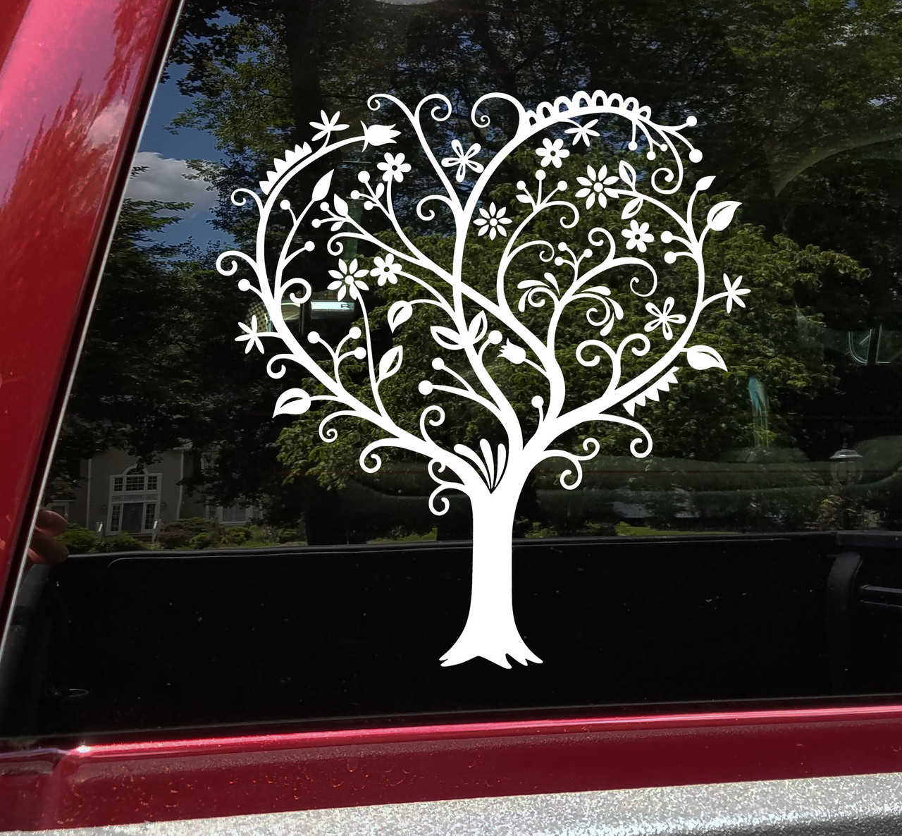 Car window Decal Flowered Heart Decal Electronics & Accessories Laptop ...