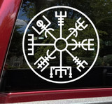 Viking Runic Compass Vegvisir Vinyl Decal V6 - Nordic Norse Pagan Rune ...