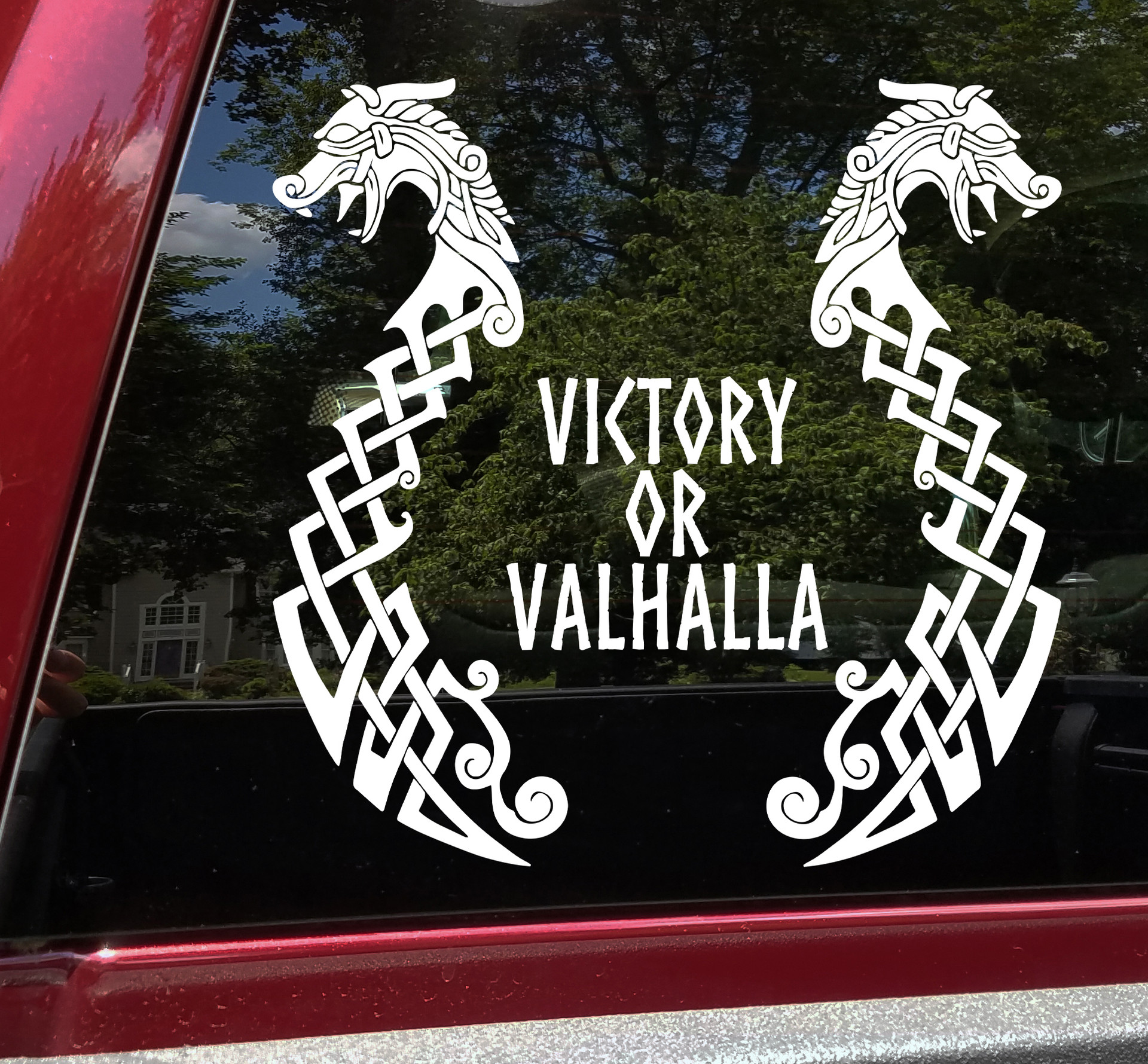 Skoll Hati Fenrir Vinyl Decal - Viking Wolf Yin Yang Sun Moon - Die Cut ...