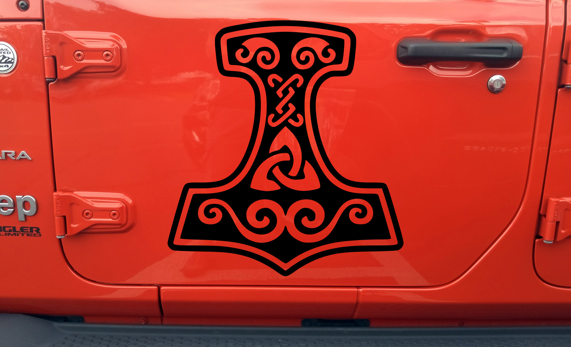 Mjolnir Vinyl Decal V3 - Viking Hammer Norse Mythology - Die Cut ...