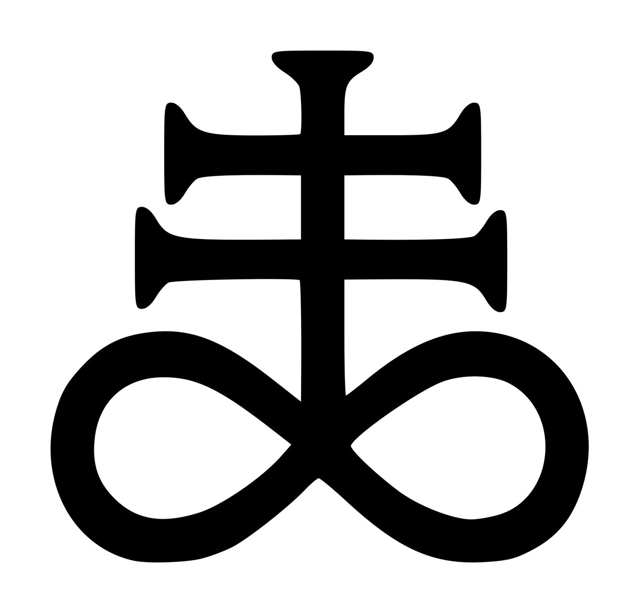 Leviathan Cross Vinyl Decal Sticker - Alchemy Sulphur Symbol ...
