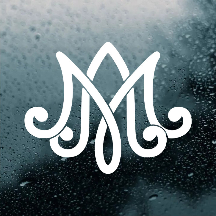 Auspice Maria Monogram Vinyl Decal V2 - Virgin Mary Ave - Die Cut ...