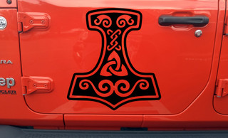 Mjolnir Vinyl Decal V3 - Viking Hammer Norse Mythology - Die Cut ...