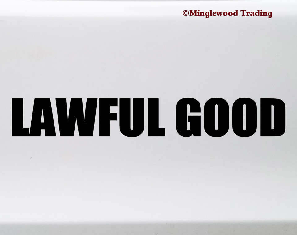 Lawful Good Vinyl Sticker - RPG Role Playing Character Alignment V1 ...