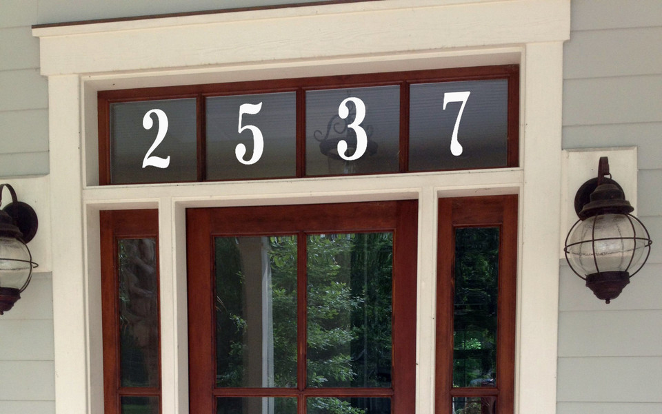 Custom Transom Window Numbers Vinyl Decal 3" to 10" tall - Home Address ...