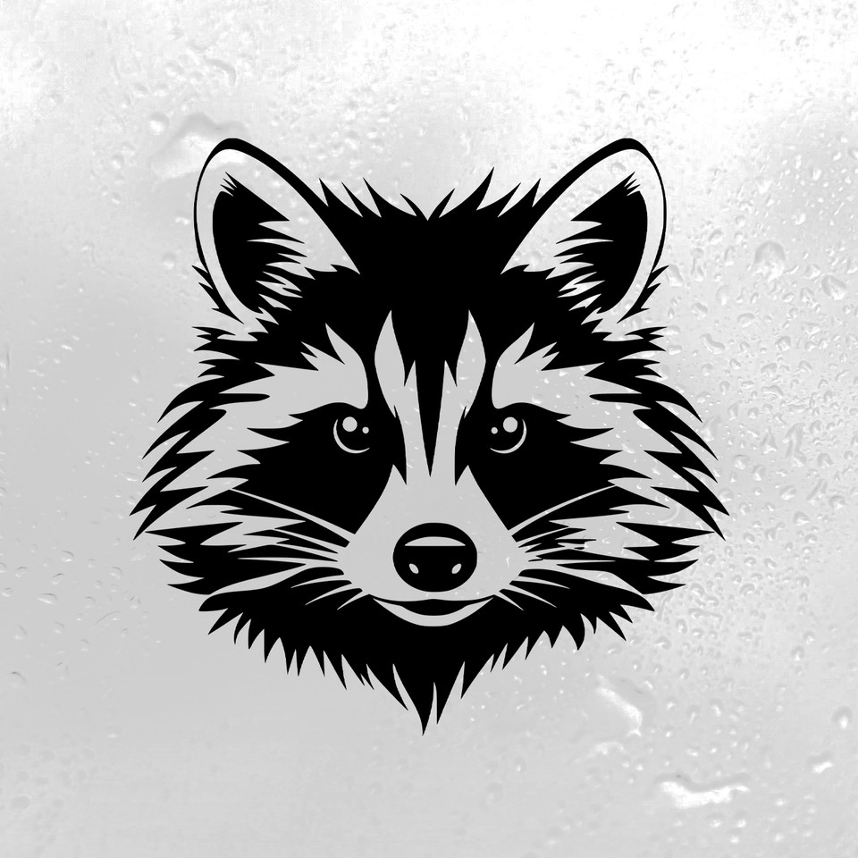 Minglewood Trading - Raccoon Face Custom Vinyl Decal Sticker
