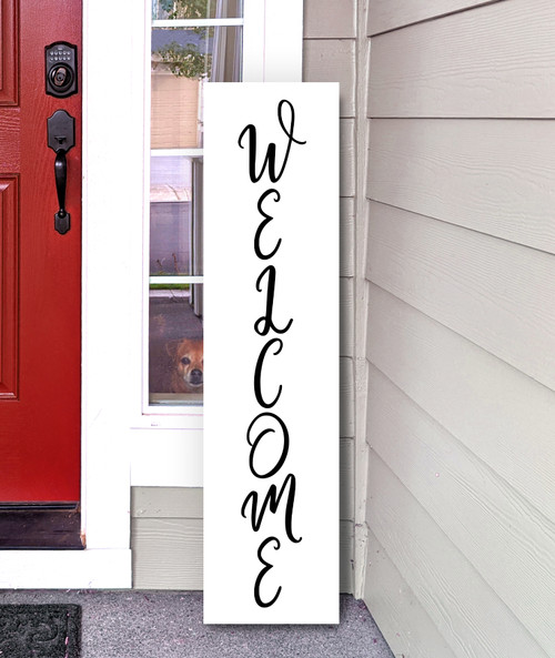 Welcome Vinyl Decal - Vertical - Home Decor - Die Cut Decal