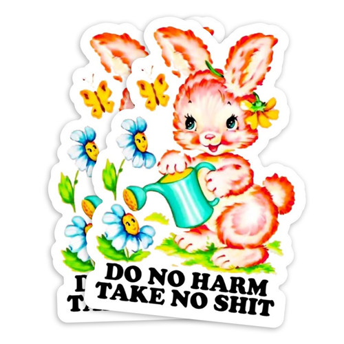 Do No Harm But Take No Shit Vinyl Decal | 2-Pack Kitsch Sticker Gift ...
