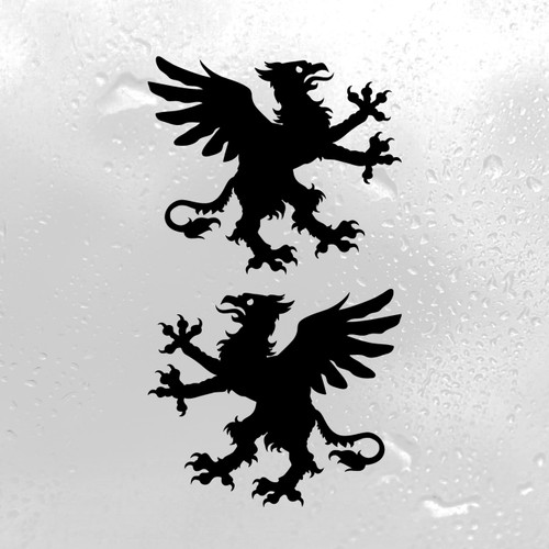 Griffin Vinyl Decal V1 - Coat of Arms Heraldry Charge - Die Cut Sticker